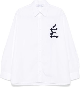 Études Studio Hemd mit Logo-Stickerei - Weiß