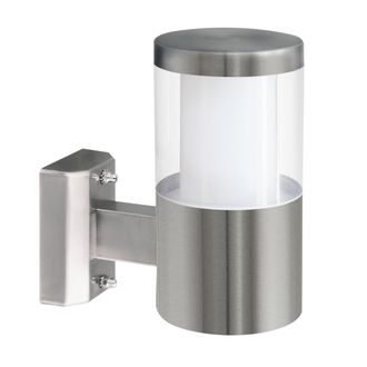 Eglo LED Außen-Wegelampe Basalgo 1, 1 flammige Außenleuchte, Wegeleuchte aus Edelstahl und Kunststoff, Farbe: Silber, weiß, H: 45 cm, IP44