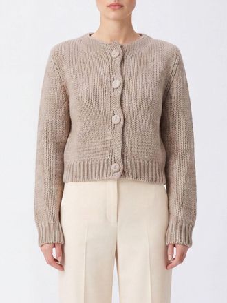 Forte_Forte Cardigan &agrave; col rond en m&eacute;lange de soie, mohair et cachemire