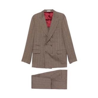 Brunello Cucinelli Homme, Costumes, Brun, Taille: XL Single Breasted Suits