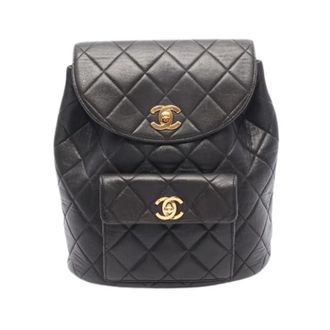 Chanel Pre-owned Lammfell Rucksack - - Pre-owned - Damen - Schwarzk - ONE SIZE