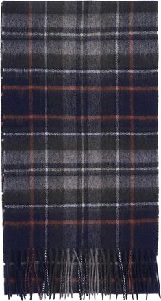 Barbour Homme, Accessoires, Bleu, Taille: ONE Size &Eacute;charpe &agrave; carreaux Navy/Dark Ginger