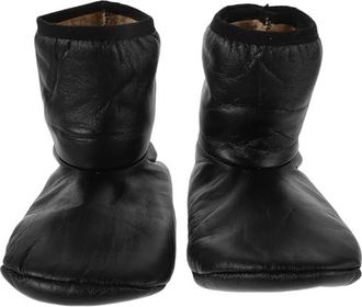 Garneck Chaussettes Hautes Imperméables Doublées en Polaire pour Hommes 40-42 Chaussettes Isolantes Épaisses avec Semelle Antidérapante Protection Thermique H