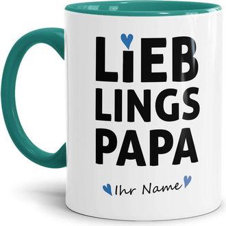 Tassendruck Lustige Tasse mit Spruch für Papa - Lieblingspapa PERSONALISIERT mit Name - Kaffee-Tasse/Geschenk-Idee Väter/Vatertagsgeschenk/Geburtstag/Vatertag - I