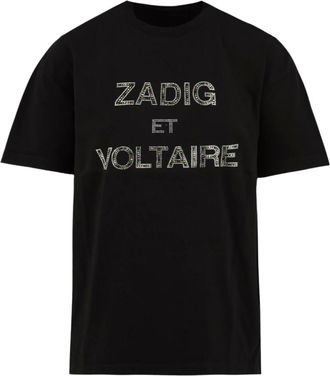 Zadig&Voltaire Femme, Tops, Noir, Taille: 38/40 FR T-shirt Tedda