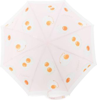 Moschino Regenschirm mit grafischem Print - Rosa