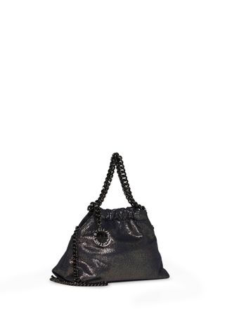 Stella McCartney Womens Crossbody Bag Falabella Mini Drawstring Blue Polyamide Handbags Hand