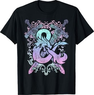 Dungeons & Dragons T-Shirt Schwarz S Klassisch Pastell-Logo Unisex Erwachsene Kinder