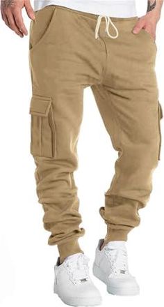 Generic CPIDAH Pantalon Homme Grande Taille Pantalon Homme Taille Elastique Jogging Hommes D&eacute;contract&eacute; Coupe Pants Trousers avec Poches Athl&eacute;tique Casual Pant