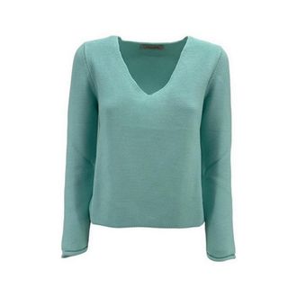 La Fileria V-neck Knit - Femme - Pulls - Bleu - Taille: 40 FR