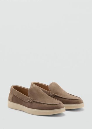 Mango Chaussures cuir su&egrave;de marron clair/pastel - Homme - 39 - MANGO MAN