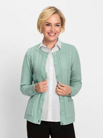 Witt Strickjacke Strickjacke Langarm Zopfmuster