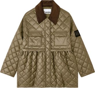 Ganni Femme, Vestes, Vert, Taille: 34/36 FR Winter Vestes