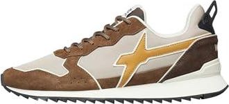 W6YZ Baskets en Tissu Technique et su&egrave;de, Beige- 44