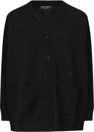 Dolce & Gabbana Femme, Pulls, Noir, Taille: 40 FR Cardigan