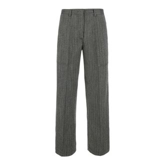 Forte_Forte Cargo-Hose mit Chevron-Details - - Trousers - Damen - Grau - M