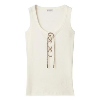 Burberry Femme, Tops, Blanc, Taille: 36 FR Hauts sans manches