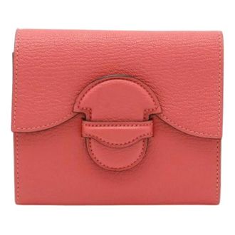 Herm&egrave;s Pre-owned Chevre Bifold Wallet Rose Azalee - Femme - Pre-owned - Rose - Taille: ONE Size