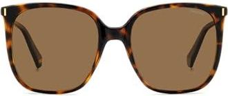 Polaroid PLD 6218/S Lunettes de Soleil, Havana, 56 Femme