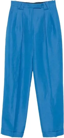 Versace Femme, Pantalons, Bleu, Taille: 38 FR Wide Pantalons