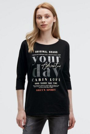 soccx 3/4-Arm-Shirt mit Baumwolle