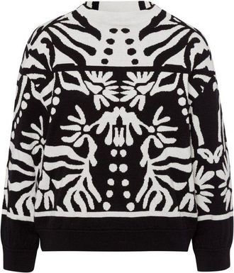 Tuzzi Nero Strickpullover in kontraststarkem Design