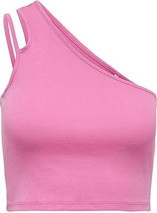 Only Onlnew Kira S/L Top Box JRS Crop, Orchid&eacute;e Sauvage-D&eacute;tail : Une &eacute;paule, S Femme