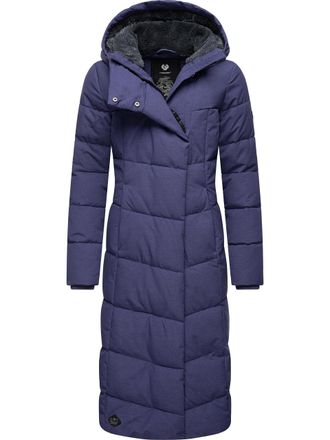 Ragwear Damen atmungsaktiver Wintermantel Warmer wasserdichter Steppmantel lang mit Kapuze Pavla Long Intl Lilac23 Gr. 3XL