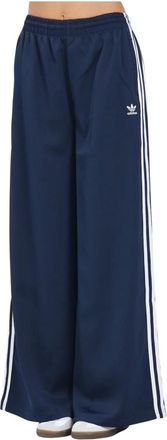 adidas Femme, Pantalons, Bleu, Taille: 46 FR Adicolor Satin Wide Leg