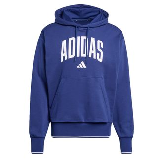 adidas Mens Collegiate Hoodie Dark Blue/White XL