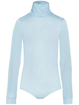 Maison Margiela Transparenter Body mit Ziern&auml;hten - Blau