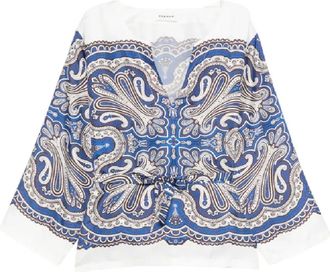 P.A.R.O.S.H. P.a.r.o.s.h., Femme, Blouses et Chemises, Multicolore, Taille: 40 FR Skindy Paisley Tie-waist Blouse