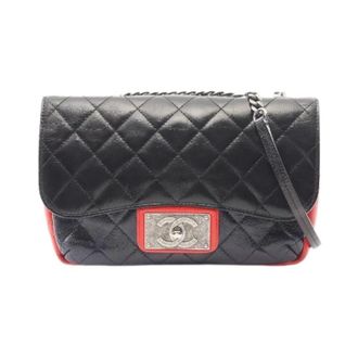 Chanel Pre-owned Matelasse Tricolor Leder Schultertasche - - Pre-owned - Damen - Schwarzk - ONE SIZE