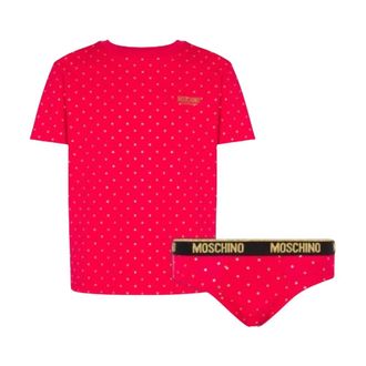 Moschino Polka Dots T-Shirt und Slip Set - - Underwear - Herren - Rot - M