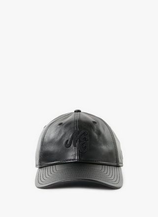 New Era Lederkappe - schwarz