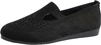Generic Chaussures plates en maille respirante pour femme - Couleur unie - L&eacute;g&egrave;res - Confortables - &Eacute;l&eacute;gantes - Classiques - Confortables - &Agrave; enfiler - Pour l