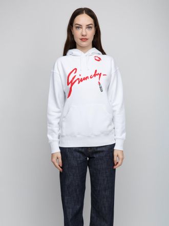 Givenchy Womens White Cotton Hoodie Clothing
