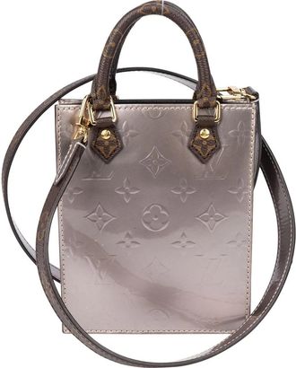 Louis Vuitton Crossbody Bags - Louis Vuitton Vernis Monogram Petite Sac Plat Hand - Gr. unisize - in Taupe - f&uuml;r Damen