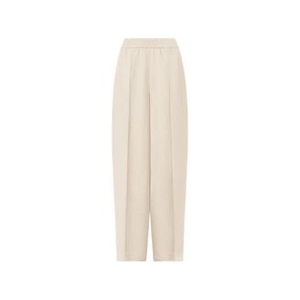 Fabiana Filippi Hose mit weitem Bein und Gummizugbund - - Trousers - Damen - Beige - M