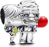 Pandora Moments 793649C01 Breloque Carl et Ellie en argent sterling, compatible avec les bracelets Moments Disney Pixar, rouge, argent sterling, pas une pierr