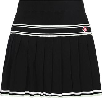 Casablanca Femme, Jupes, Noir, Taille: 36 FR Viscose Pleated Mini Skirt