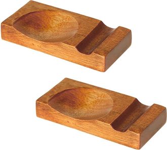 NUOBESTY Holz Essst&auml;bchenablage Japanischer Stil 2 St&uuml;ck Essst&auml;bchenst&auml;nder aus Erstklassigem Holz Klein Glatte Oberfl&auml;che Multifunktional f&uuml;r Essst&auml;bchen L&ouml;ff