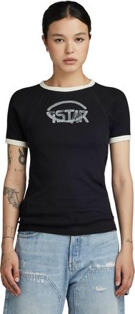 G-Star G-Star RAW Damen Army Ringer Slim Top, Schwarz (dk Black D24506-D527-6484), XS