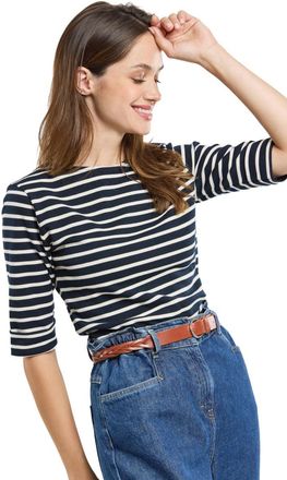 Armor Lux Damen Marini&egrave;re ncale Femme T-Shirt, Blau (Bi5 Rich Navy/Nature Bi5), 44 (Herstellergr&ouml;&szlig;e: 5)