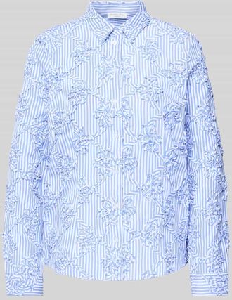 Christian Berg HBK Z&uuml;mdholzstreifen Streifen Bluse mit Blumen Applikationen