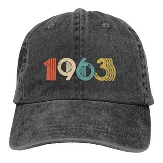 Generic Casquette de baseball vintage 55e anniversaire casquette de baseball hommes femmes visi&egrave;re protection snapback 1963 casquettes cadeau