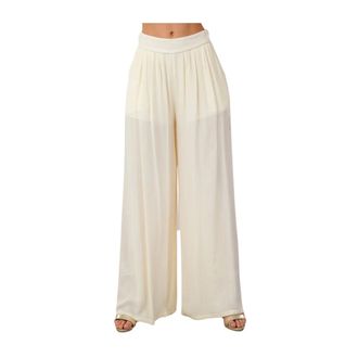 BABYLON Pantalon large - Femme - Pantalons - Beige - Taille: 44 FR