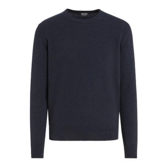 Ermenegildo Zegna Maglia girocollo in Oasi Cashmere - - Knitwear - Herren - Blau - S