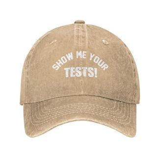 Generic Montrez-Moi Vos Tests! Unisexe Chapeau Athl&eacute;tique Casquette Trucker R&eacute;tro Ancien Casquette De Baseball pour Golf Ext&eacute;rieur Sport