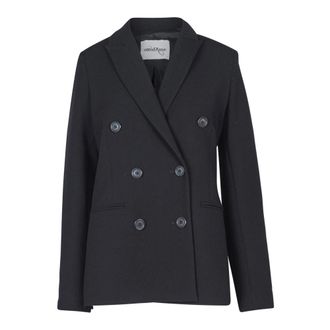 ottod'Ame Doppelreihige Twill-Jacke mit gepolsterten Schultern - - Jackets - Damen - Schwarzk - L